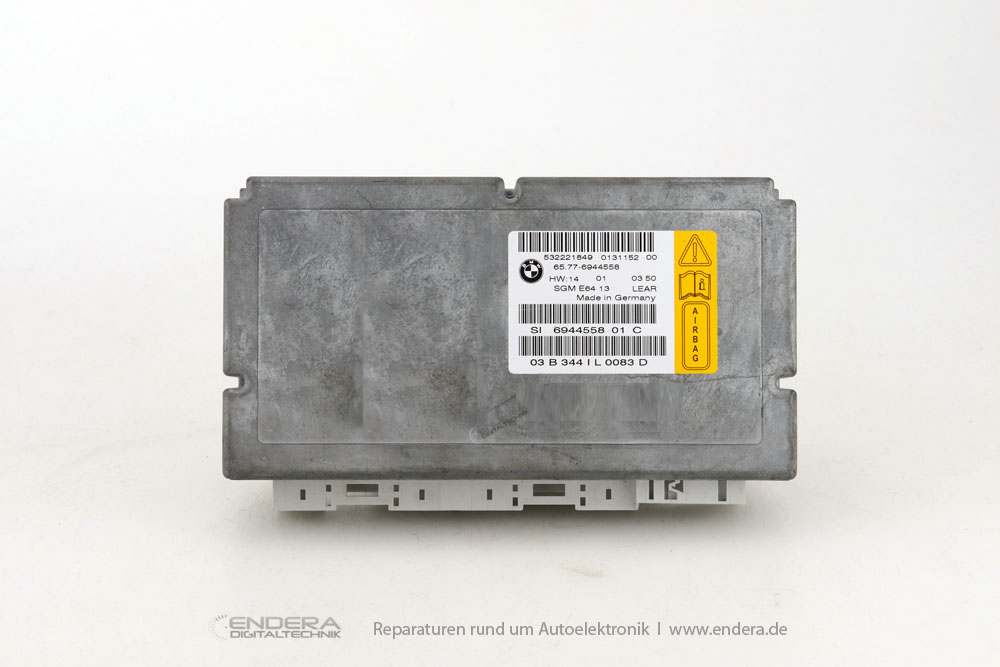 BMW E63/E64 SGM Airbagsteuergerät Reparatur | Endera Digitaltechnik ...